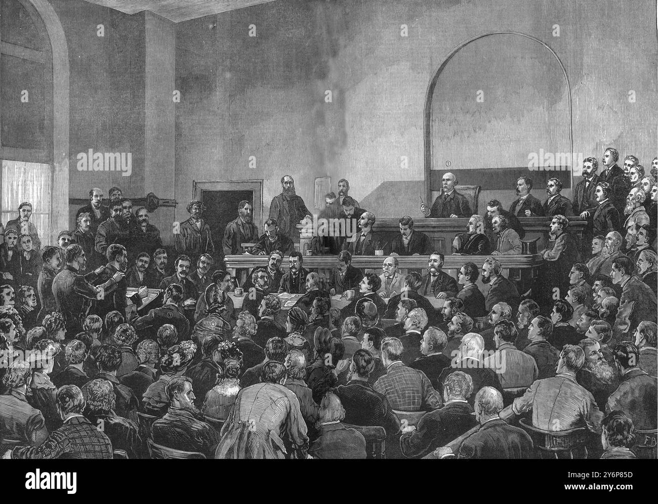 An illustration of the trial of Guiteau for the murder of President ...