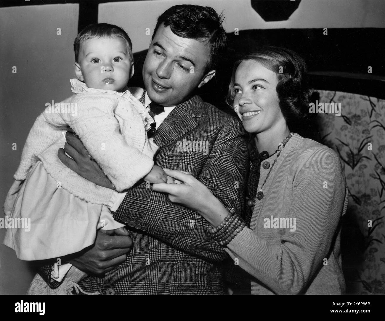 Theatrical producer and director Peter Hall with his wife french ...