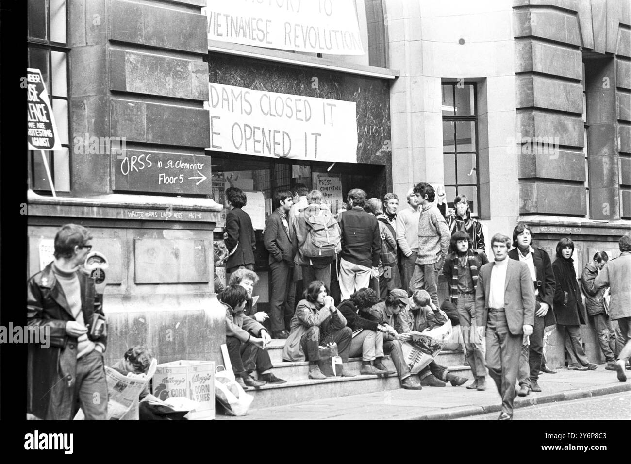 Students outside the London School of Economics A sit in opened there ...