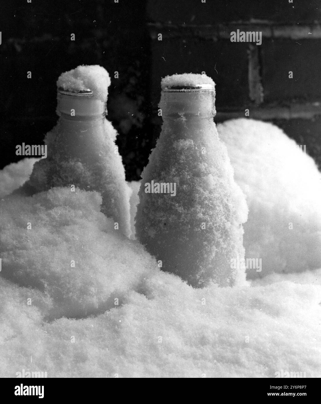 In spite of the snow the milk still gets delivered 1 January 1963 Stock ...