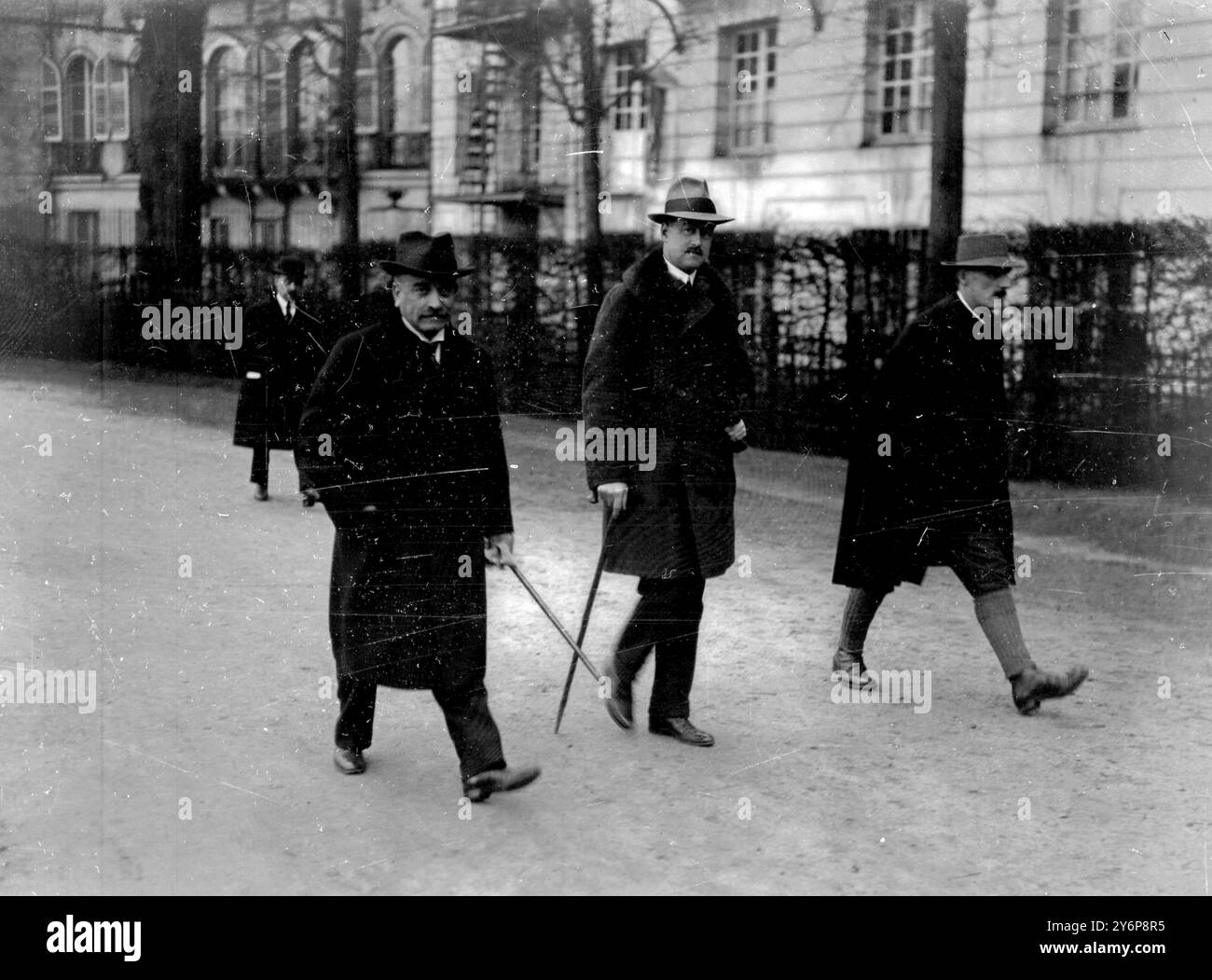 Peace Conference - Paris 1919. Baron Von Lersner (centre) Max Warburg ...