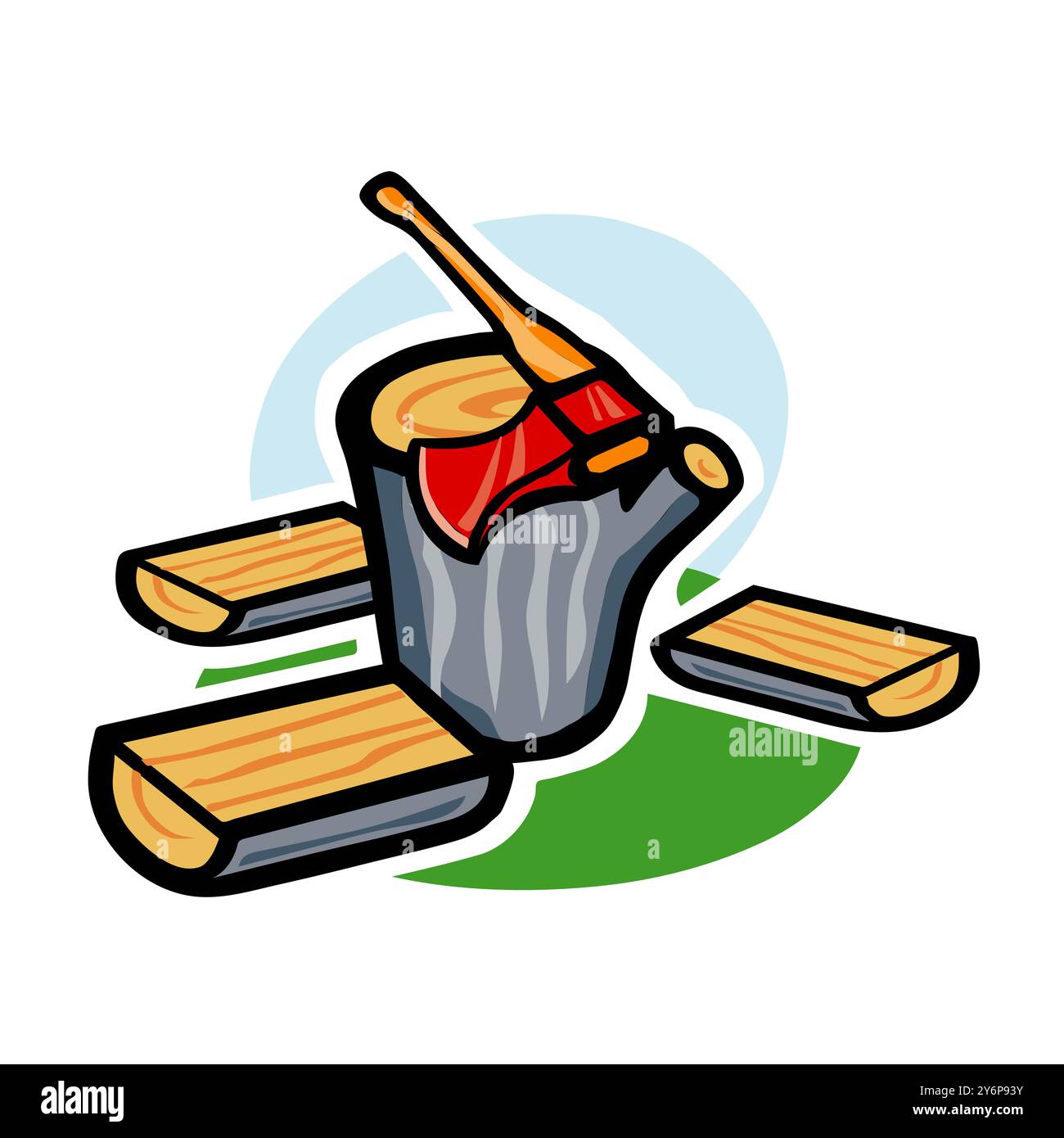 Cartoon tree stump wood Cut Out Stock Images & Pictures - Alamy