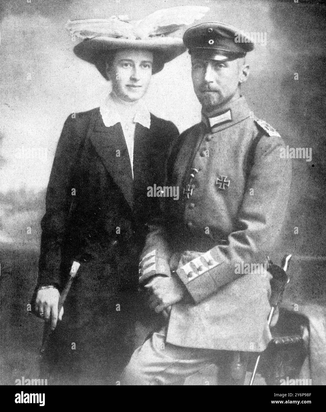 Prince Oscar of Prussia, wearing two Iron Crosses and His Morganatic ...
