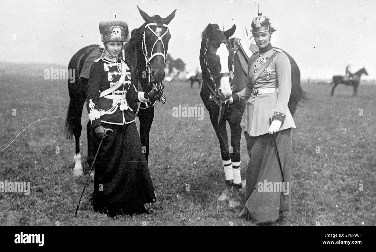 The Kaiser Daughter (Duchess of Brunswick) with sister in law the Crown ...