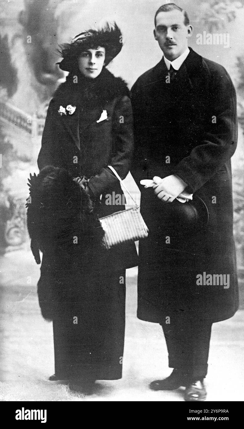 Prince Aage of Rosenburg Denmark and his wife. 1914 Stock Photo - Alamy