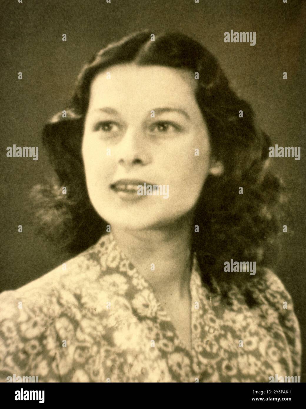 A portrait of the late Mrs Violette Szabo , to whom the award of the ...