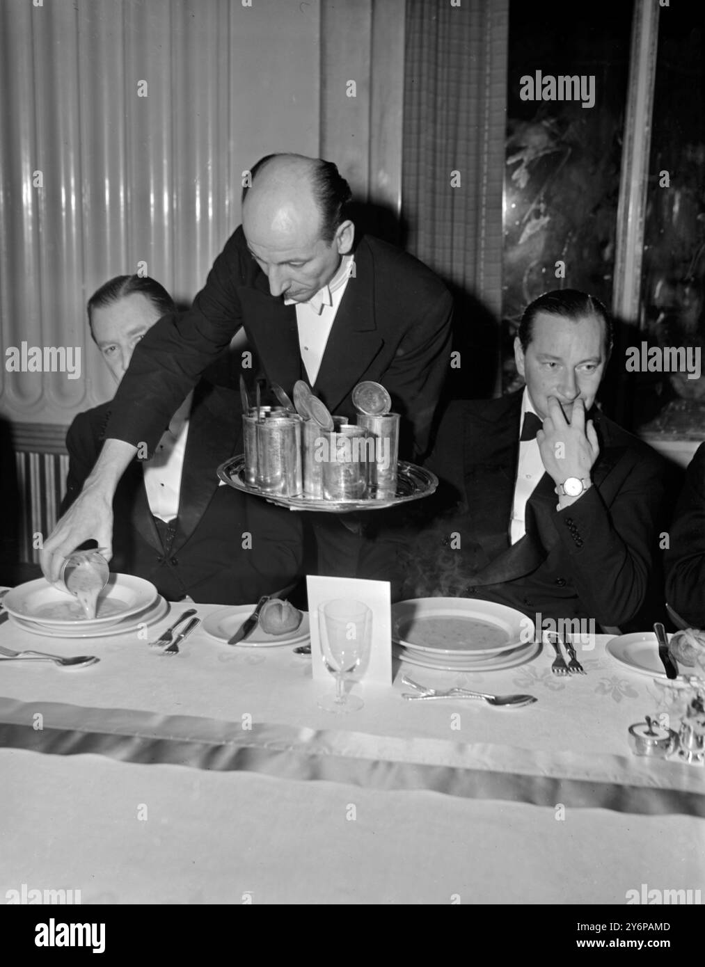 Straight from the lobster pots at army dinner Members of the 21st Army ...