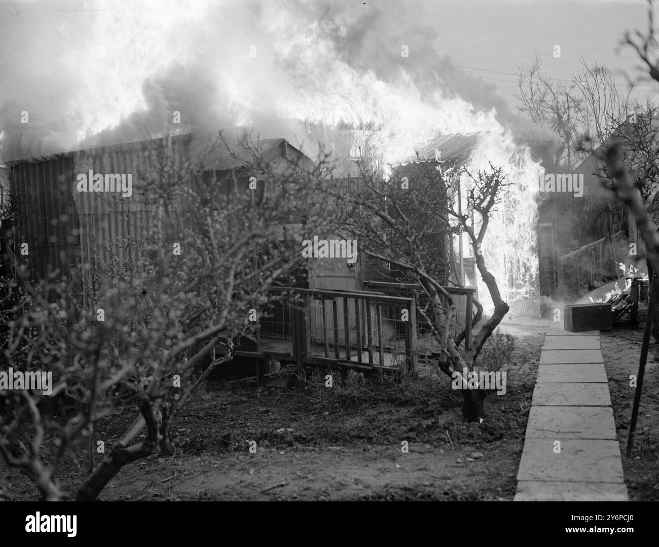 Fire at Sutton -at-Hone - Mrs Charles Jarvis . 16 March 1948 Stock ...