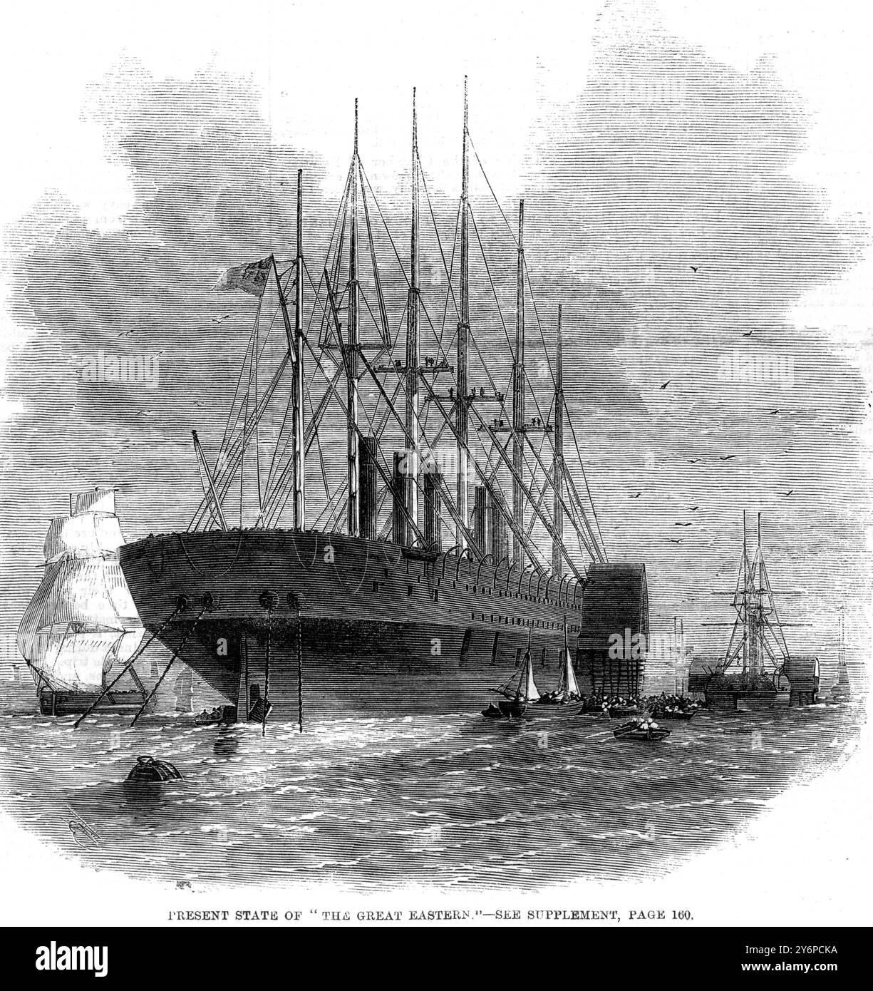 Present state of The Great Eastern , the iron sailing steamship ...