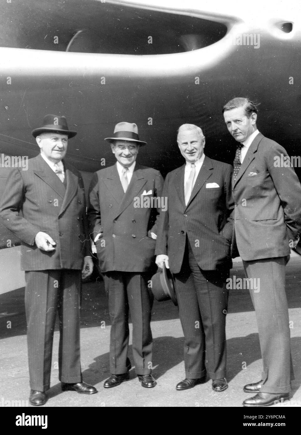 Standing beneath the crescent wing of the Victor four jet bomber , now ...