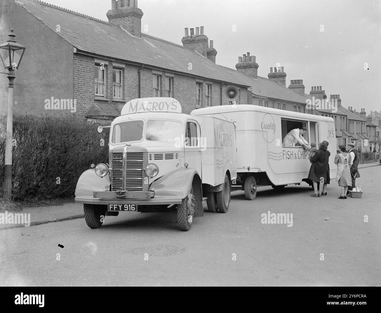 Fish and Chip van . 16 March 1948 Stock Photo - Alamy