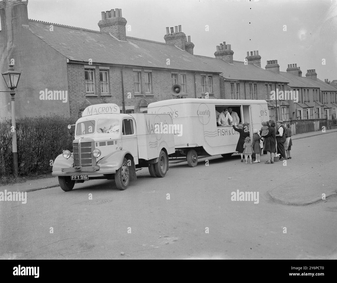 Fish and Chip van . 16 March 1948 Stock Photo - Alamy