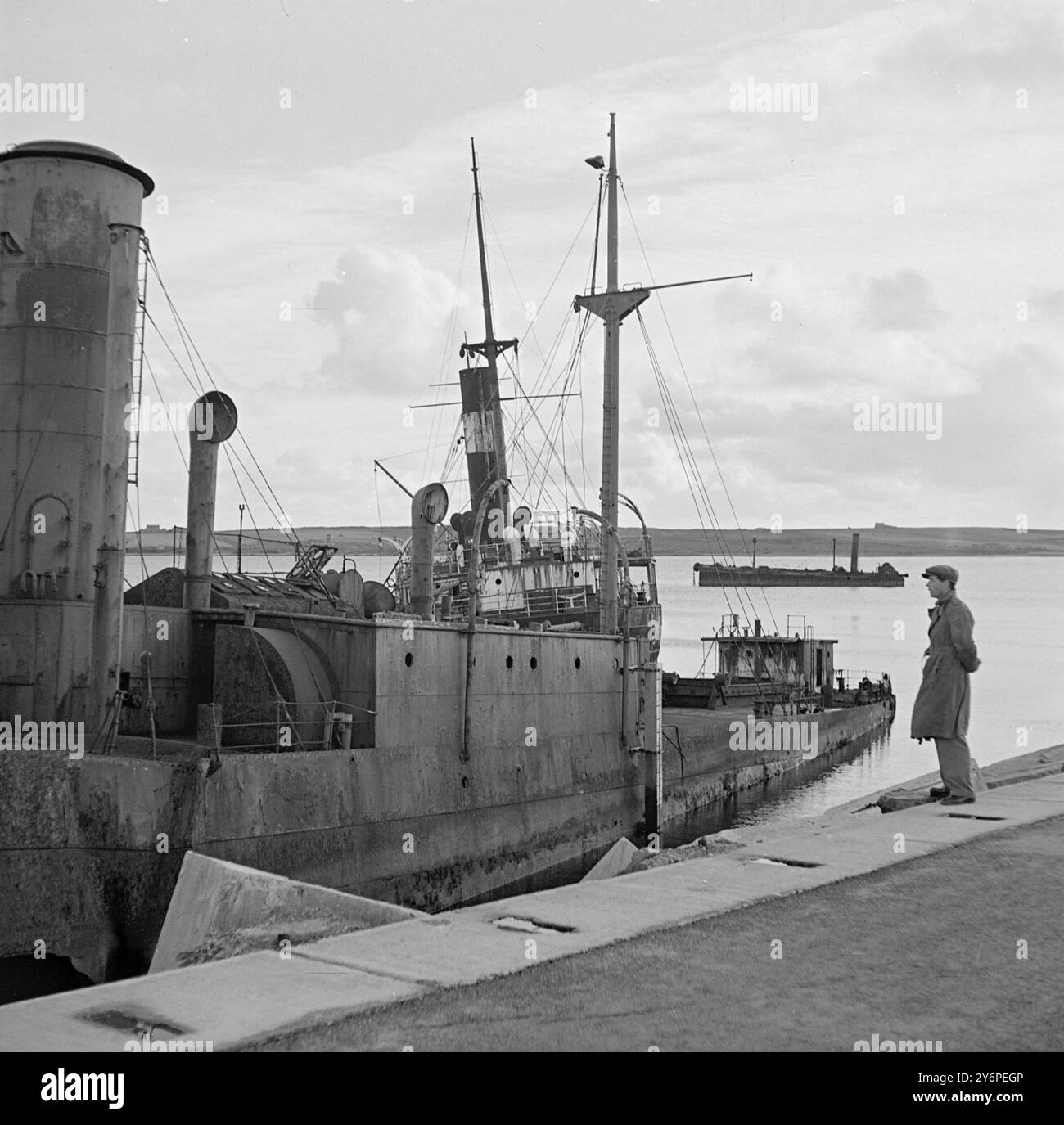Block Ships - Scapa Flow . 15 October 1947 Stock Photo - Alamy