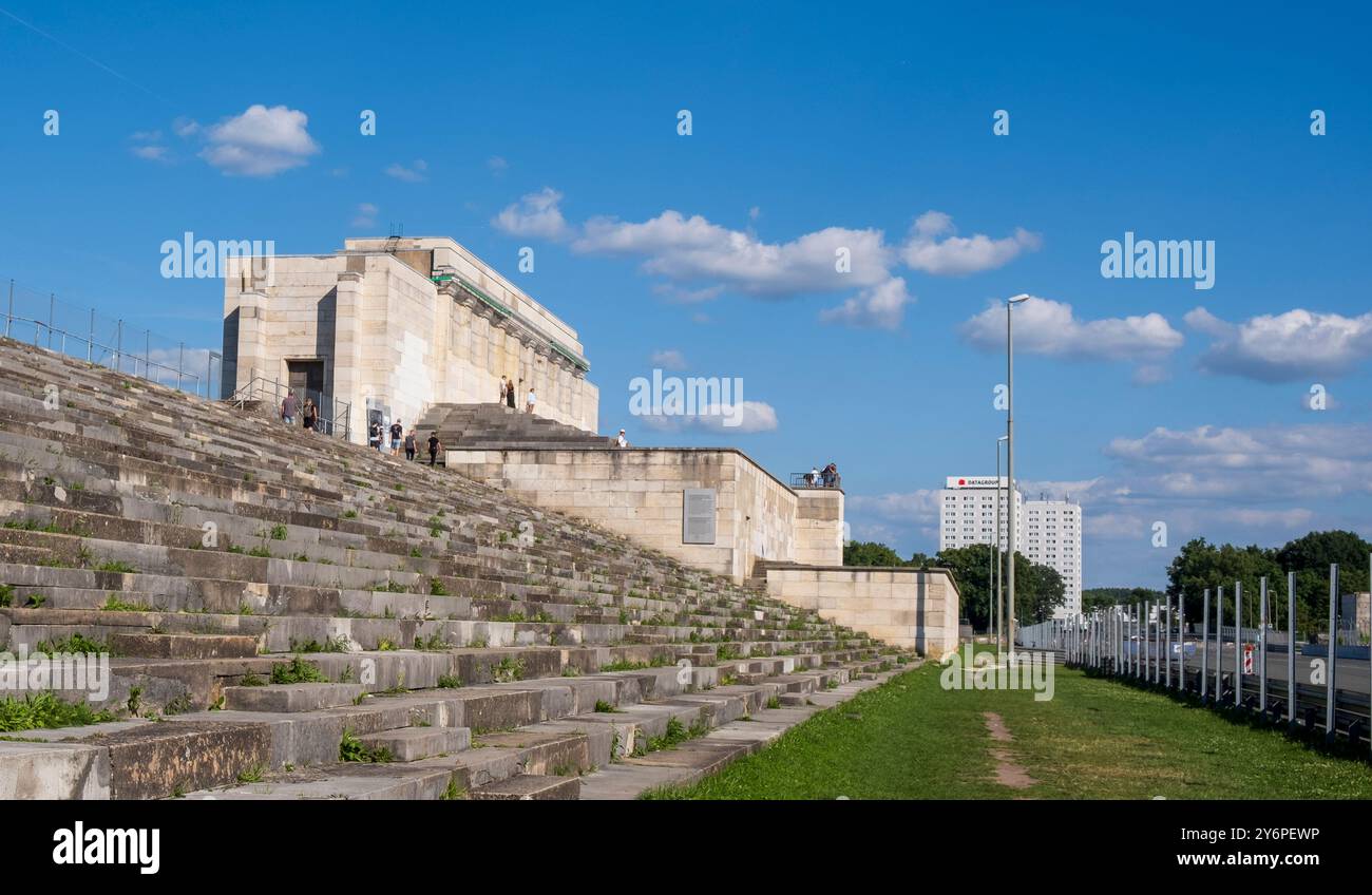 Zeppelin Grandstand at the Zeppelinfeld former former Nazi parade ...
