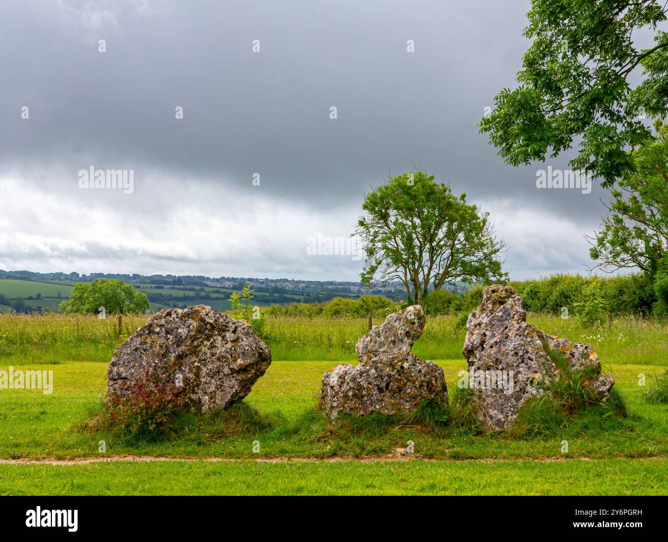 The King's Men, a stone circle that was constructed in the Late ...