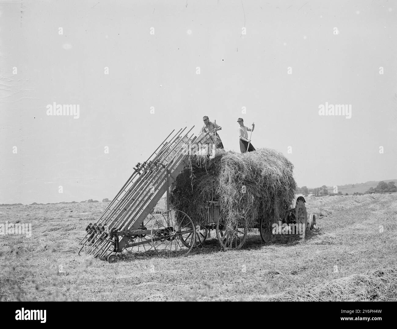 Clover crop harvest 4 June 1947 Stock Photo - Alamy