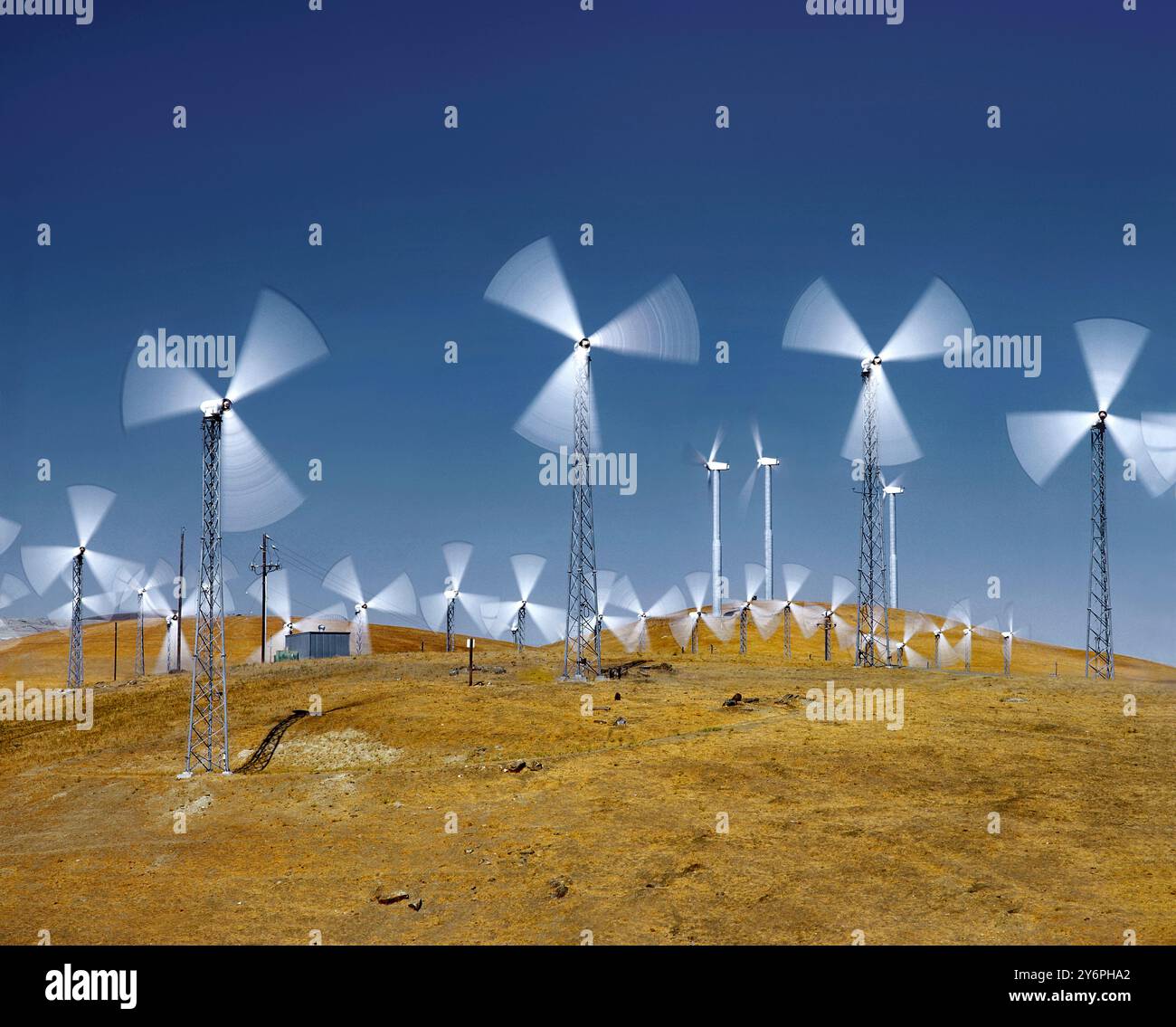 Wind turbines, Altamont Pass, near Livermore, California Stock Photo ...