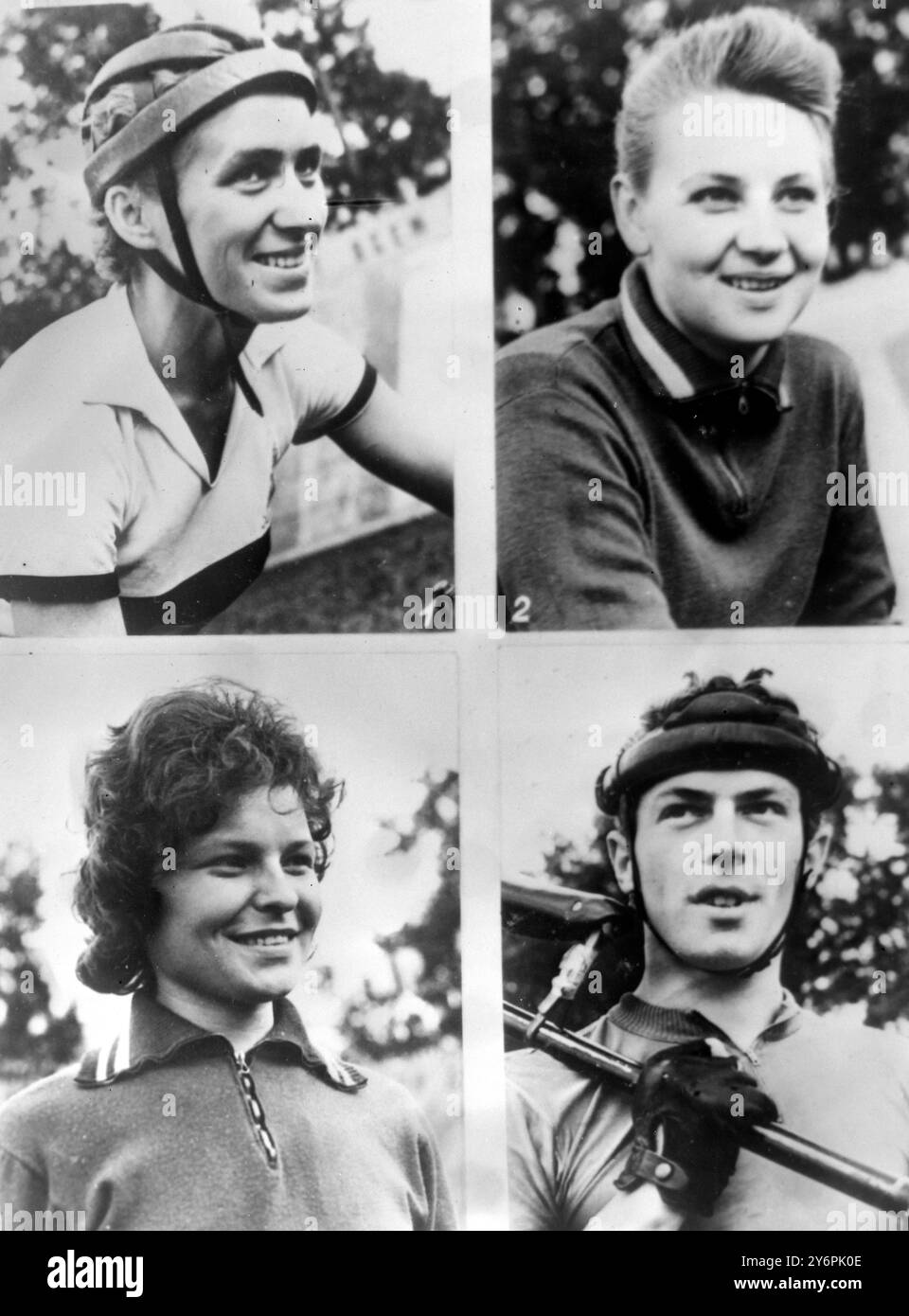 SOVIET CYCLISTS / ; Pictured here are Soviet cycling champions. Top ...