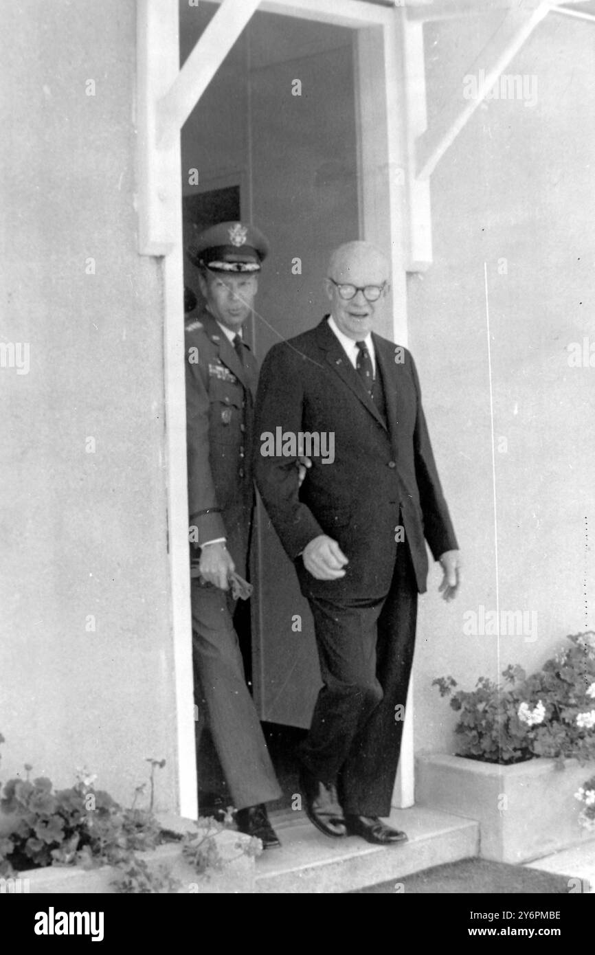 FORMER AMERICAN PRESIDENT DWIGHT EISENHOWER WITH GENERAL NORSTAD AT ...
