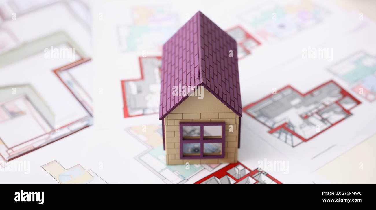 House miniature blueprint sample hi-res stock photography and images ...