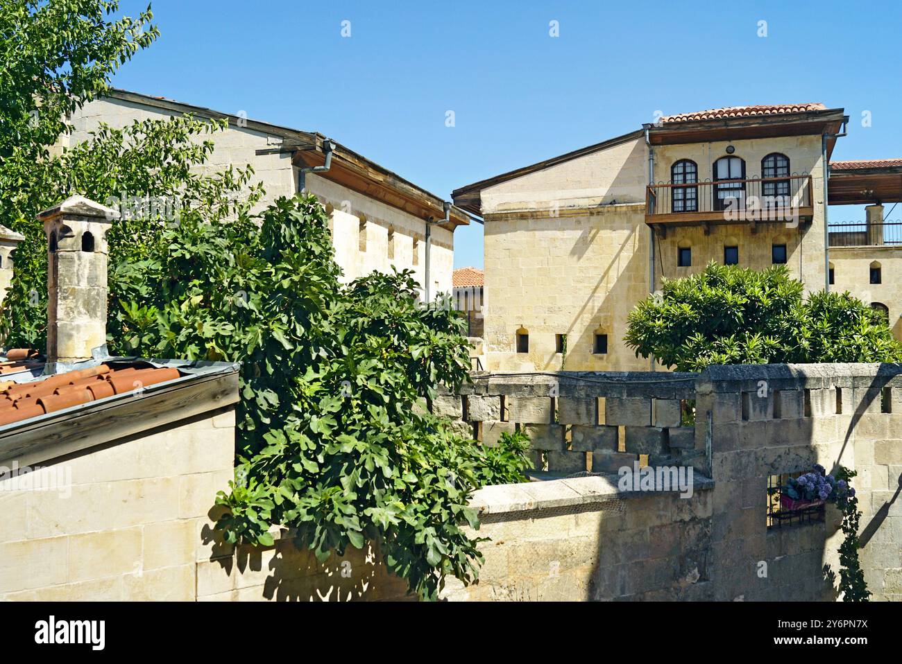 Landscape with the Ataturk Museum in Gaziantep. Historical buildings in ...