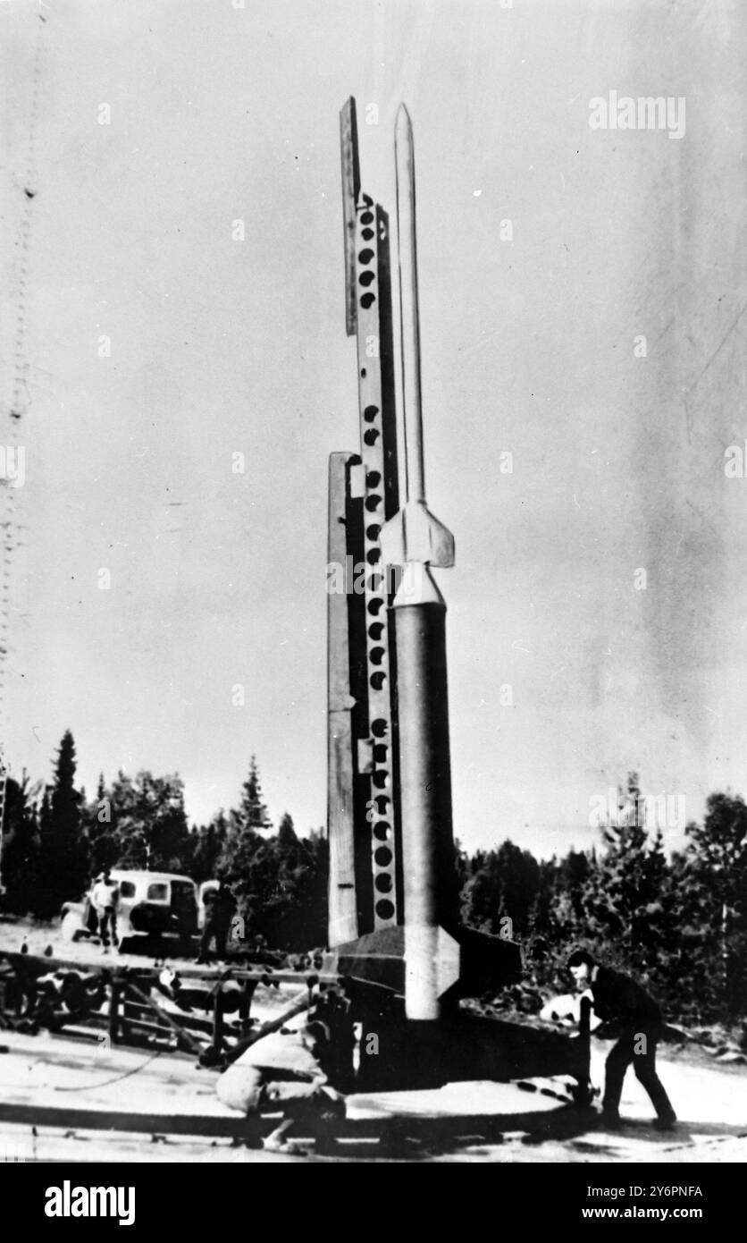 GUIDED MISSILE AND ROCKETS NIKE CAJUN ROCKET READY FOR LAUNCH ; 2 ...