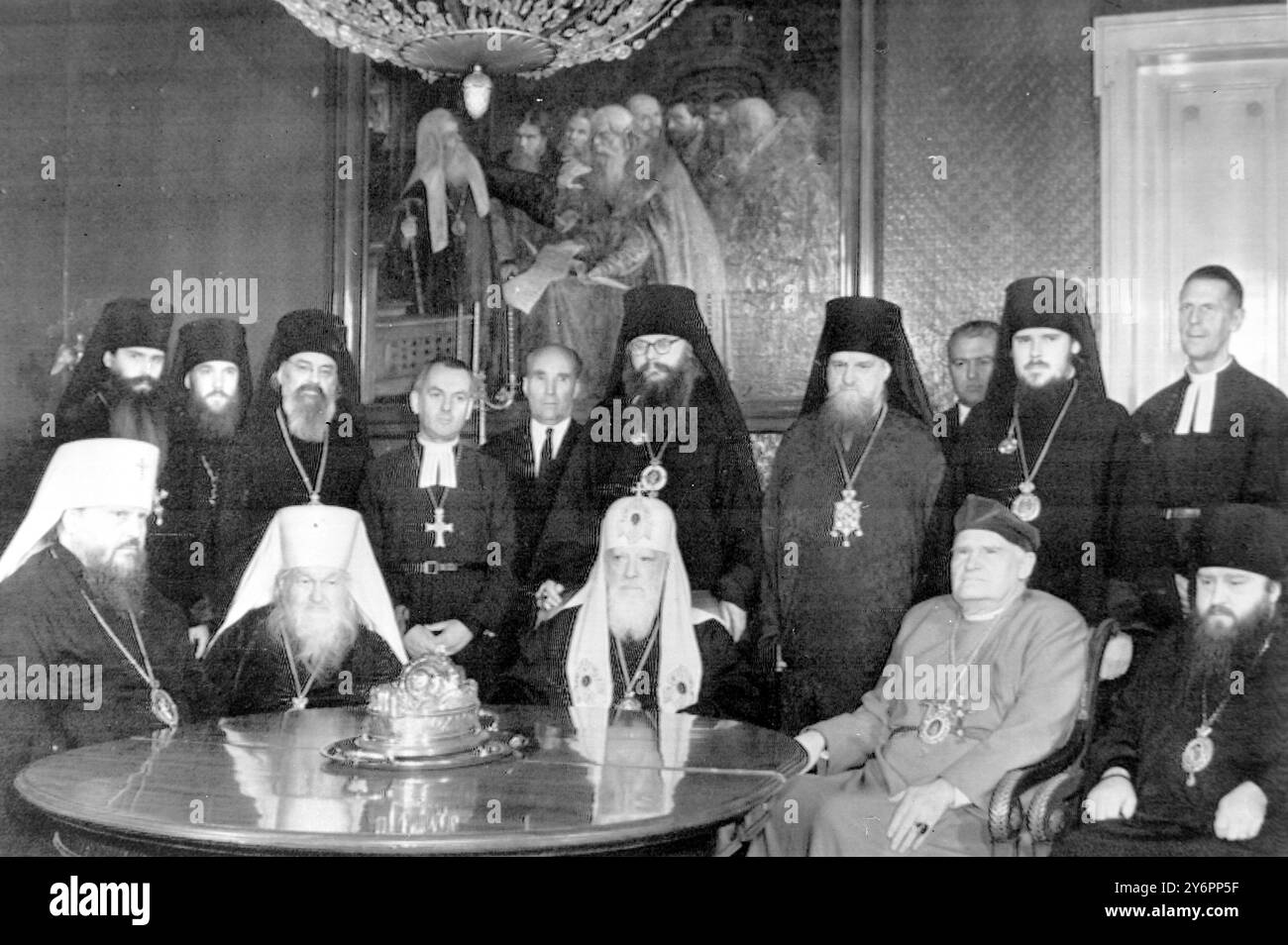 ARCHBISHOP OF CANTERBURY MICHAEL RAMSEY WITH PATRIARCH IN MOSCOW / ; 31 ...