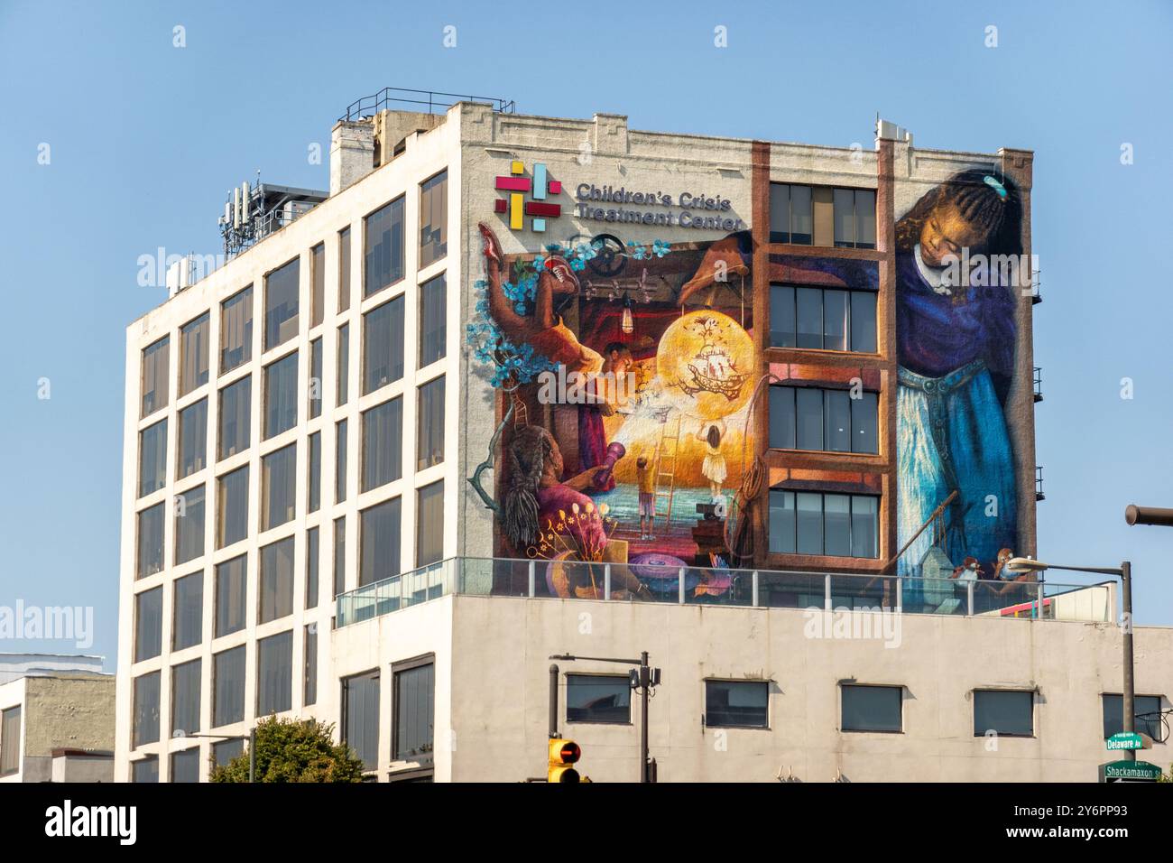Childrens crisis treatment center building headquarters mural murals public artwork hi-res stock ...