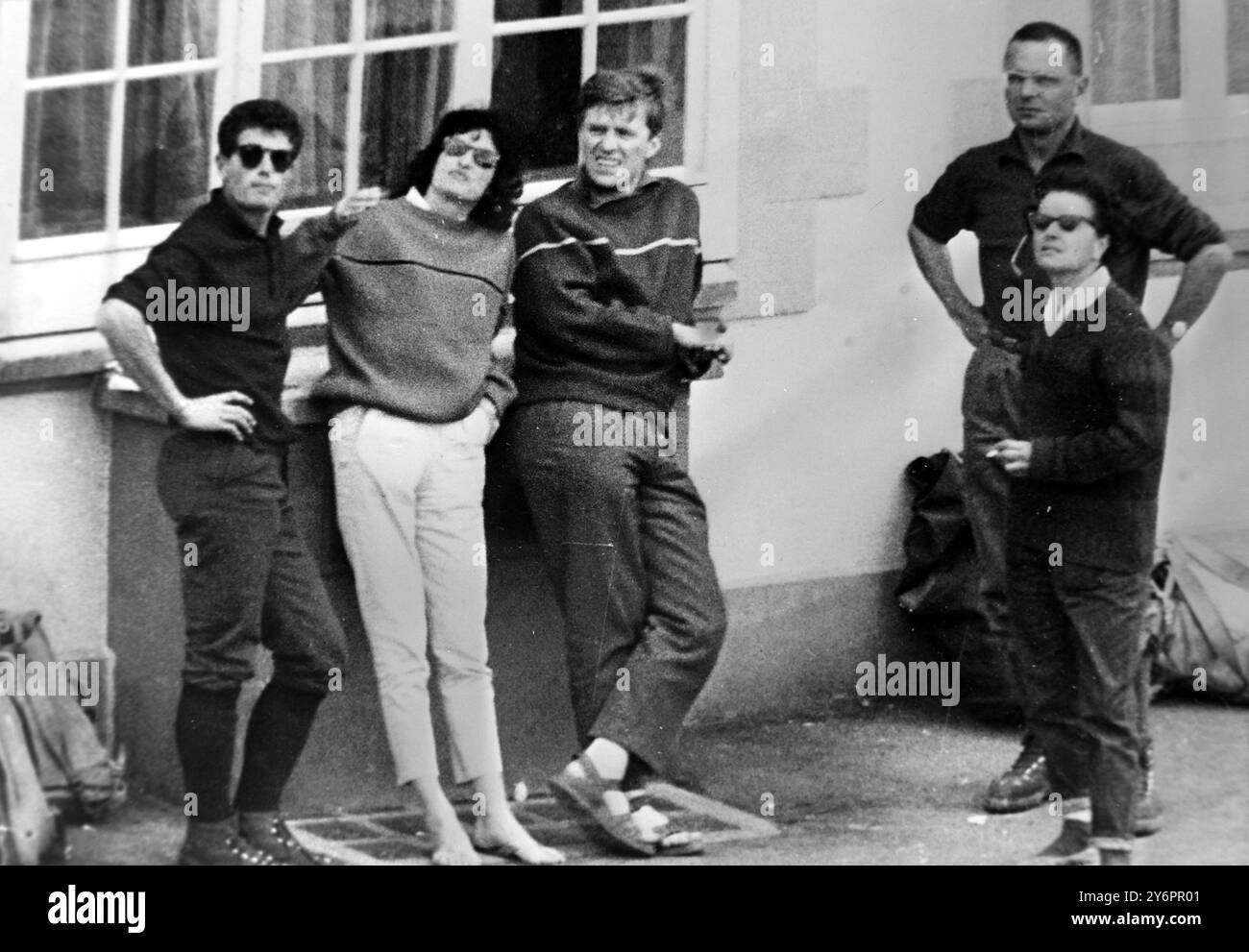 YVETTE ATTINGER Y BEFORE CLIMBING MOUNT EIGER IN SWITZERLAND / ; 28 ...