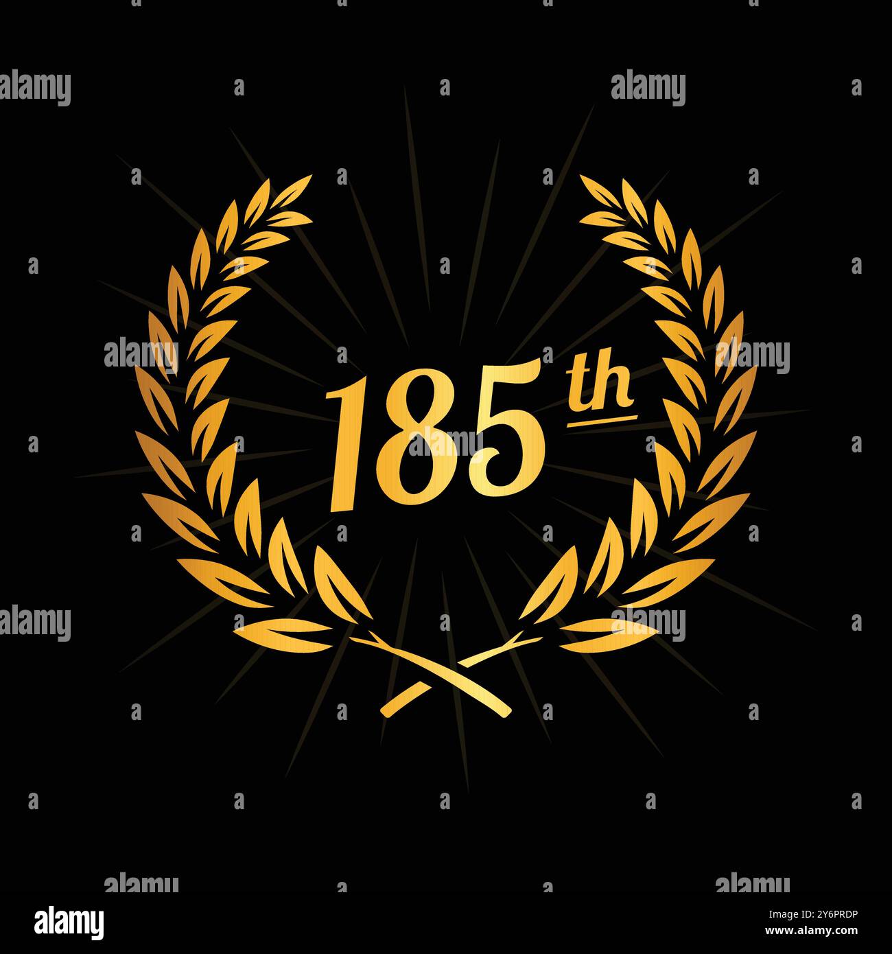 185 years anniversary celebration design template. 185th anniversary ...
