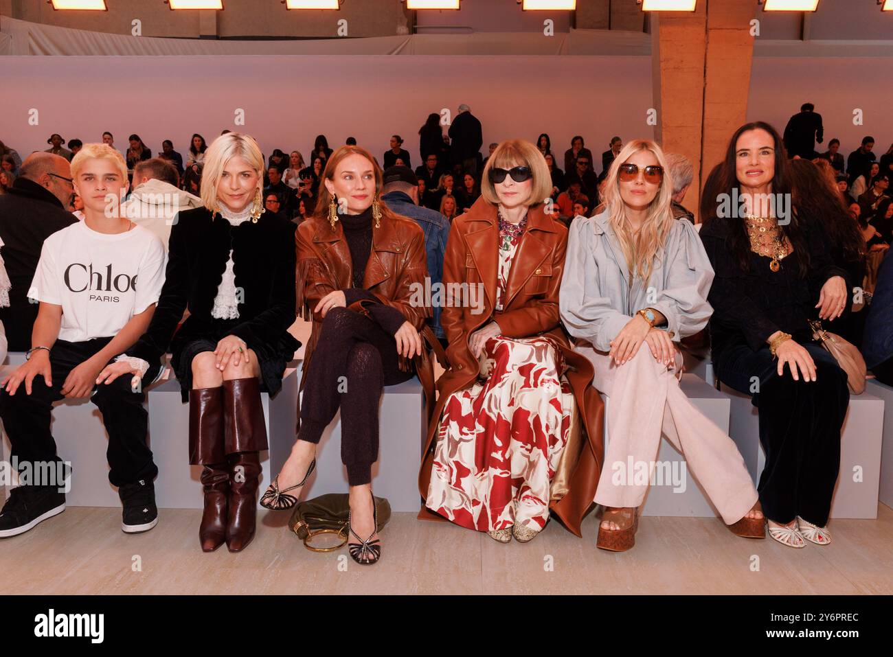 Arthur Saint Bleick, from left, Selma Blair, Diane Kruger, Anna Wintour ...