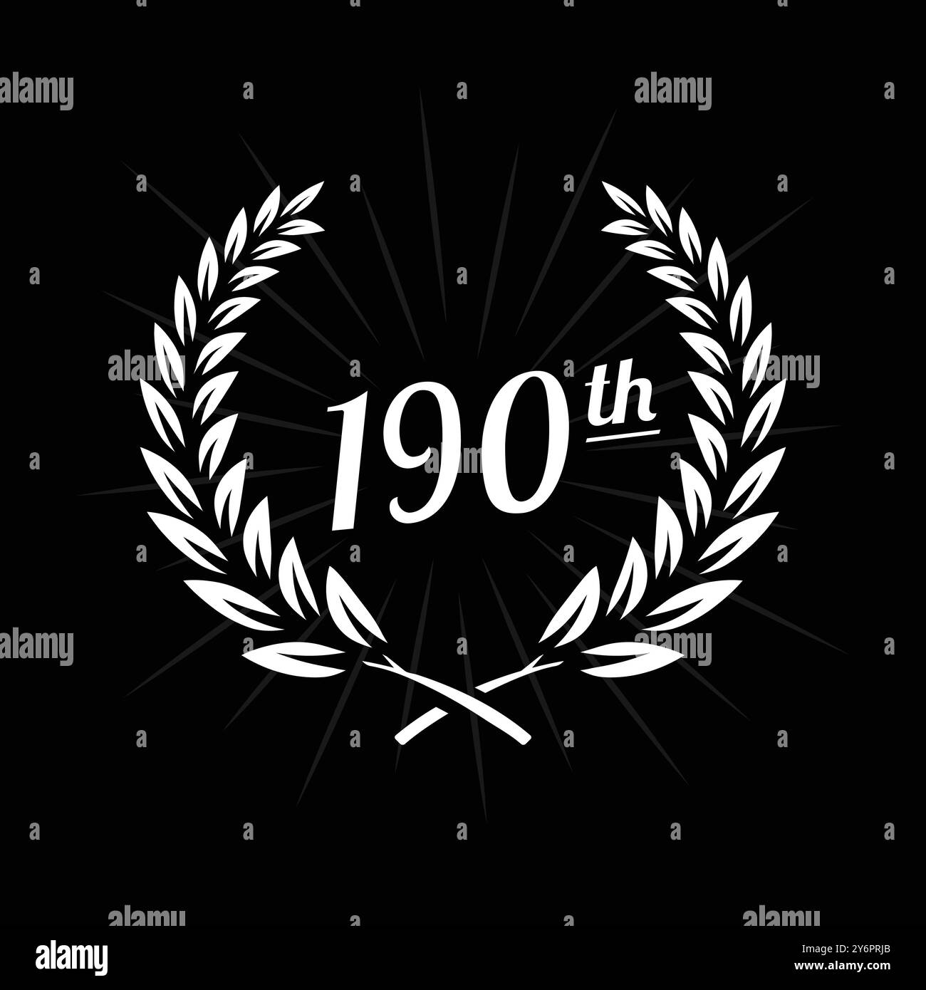 190 years anniversary celebration design template. 190th anniversary ...
