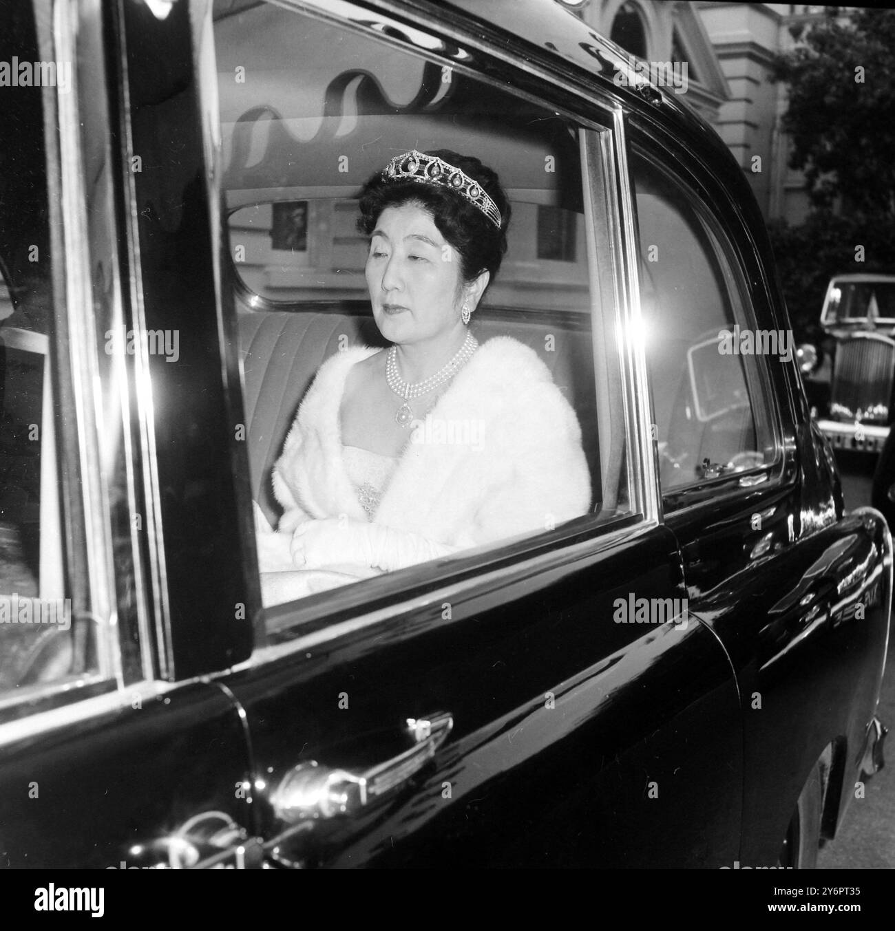 PRINCESS CHICHIBU IN CAR LEAVING JAPANESE EMBASSY IN LONDON ; 23 JULY ...