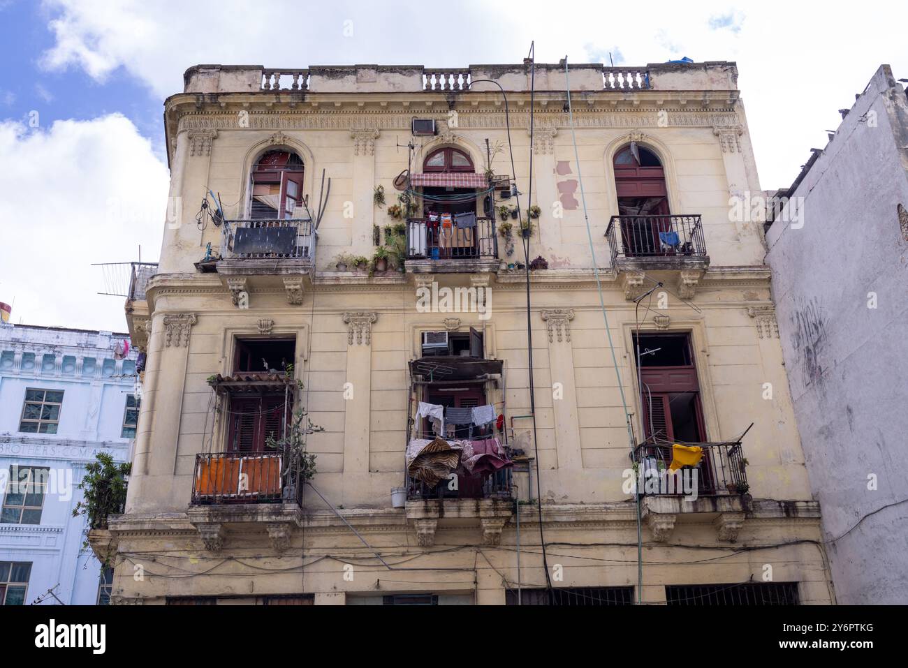 The town centre of Havana in Cuba, showing the historical buildings in ...