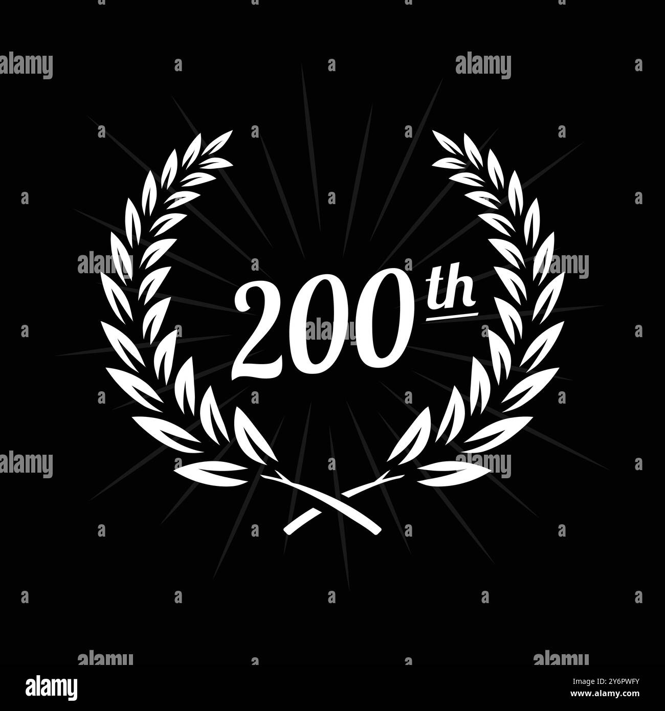 200 years anniversary celebration design template. 200th anniversary ...