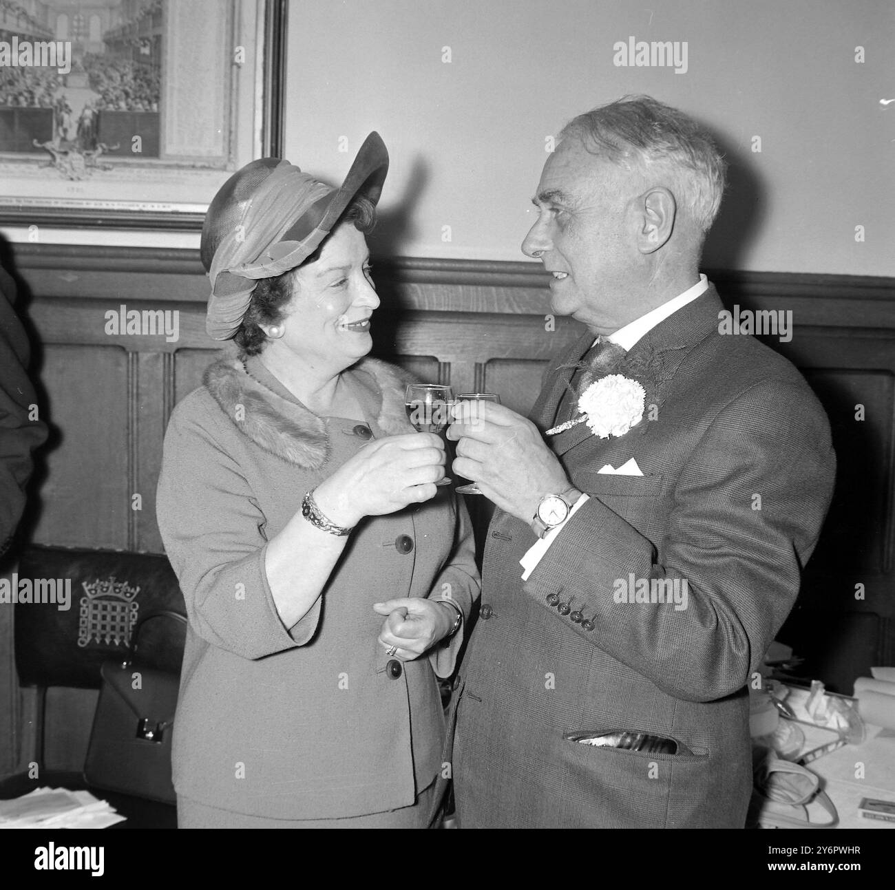 GEORGE CRADDOCK MP WEDS MARGARET MORRIS M / ; 14 JULY 1962 Stock Photo ...