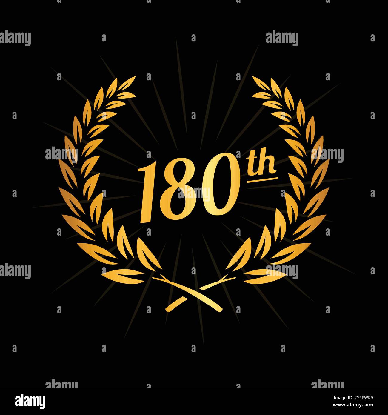 180 years anniversary celebration design template. 180th anniversary ...