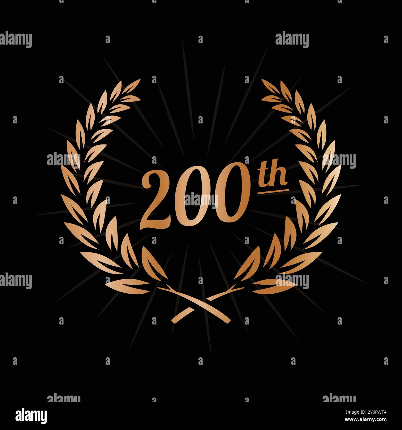 200 years anniversary celebration design template. 200th anniversary ...