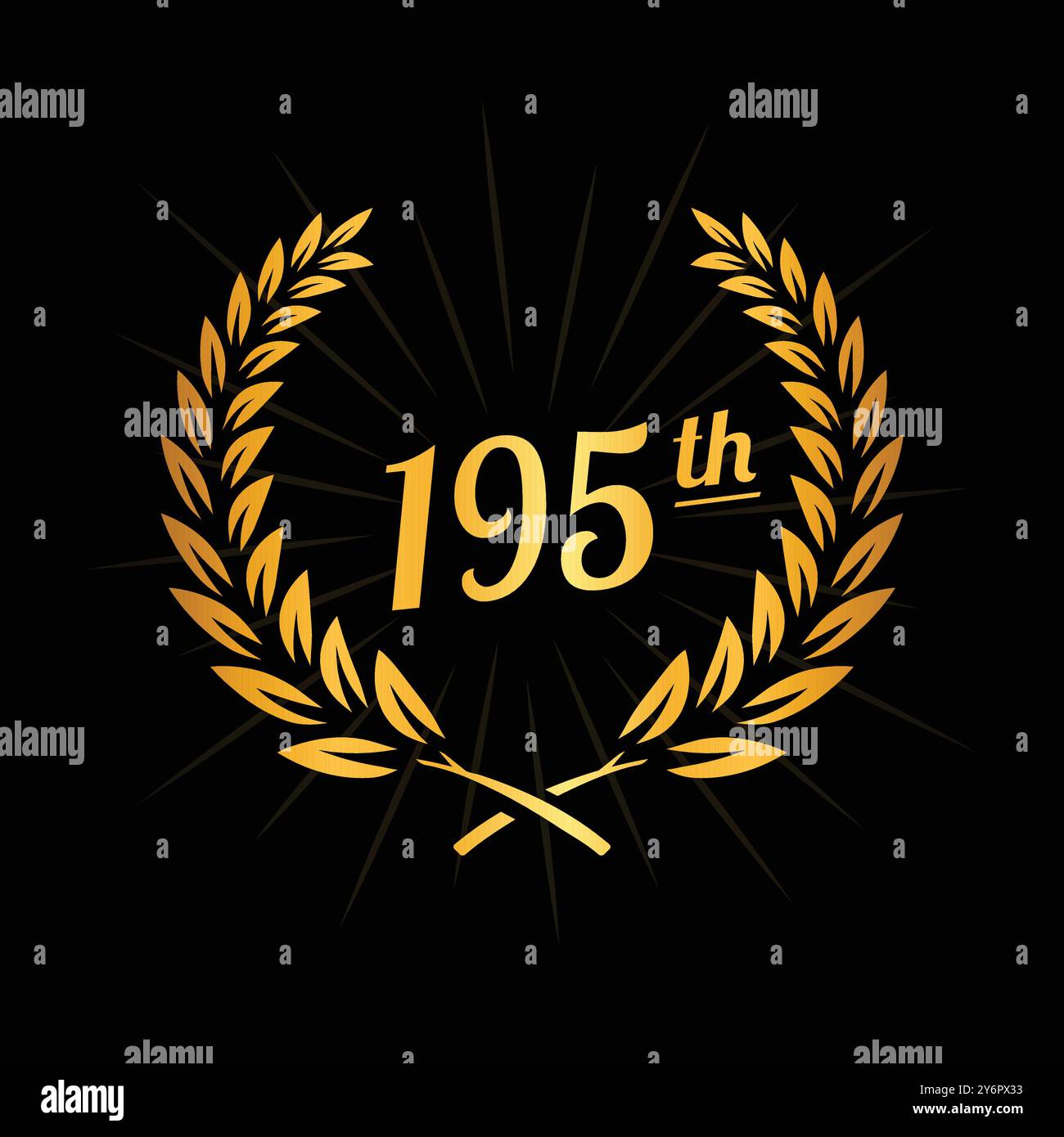195 years anniversary celebration design template. 195th anniversary ...