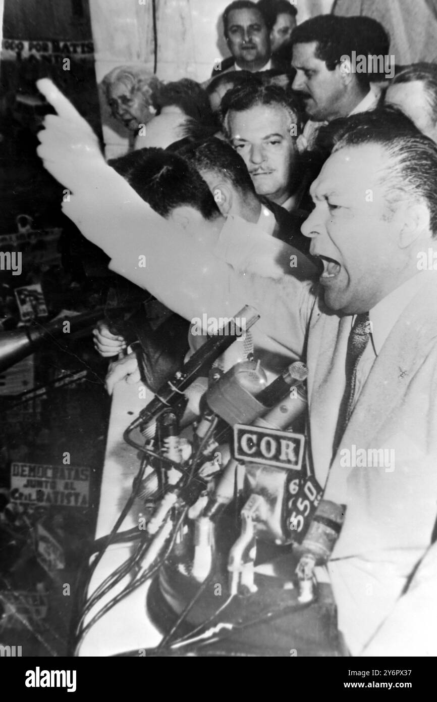 FULGENCIO BATISTA ADDRESSING CROWDS IN CUBA / ; 10 JULY 1962 Stock ...