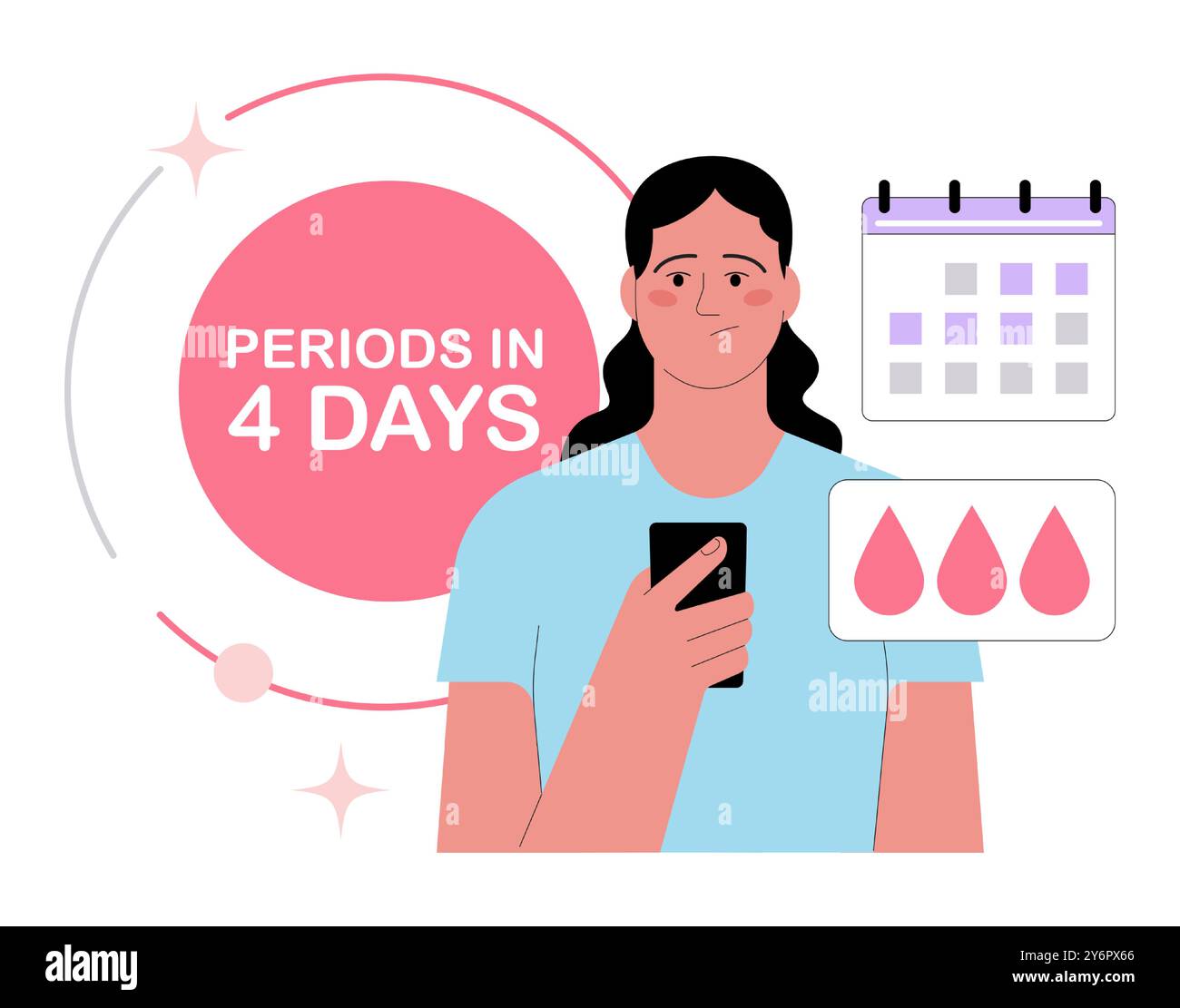Woman menstrual cycle tracking app Stock Vector Images - Alamy