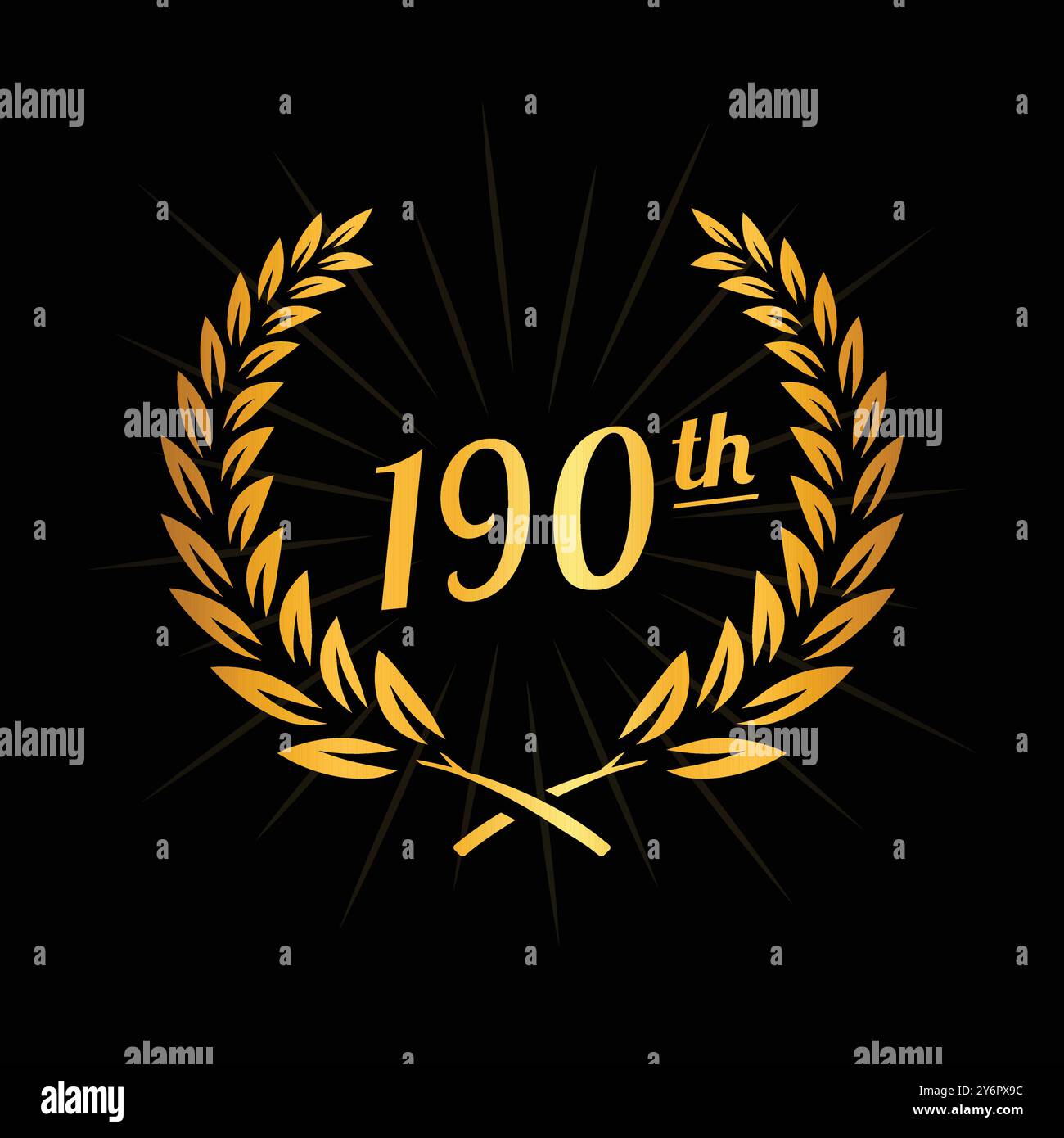 190 years anniversary celebration design template. 190th anniversary ...
