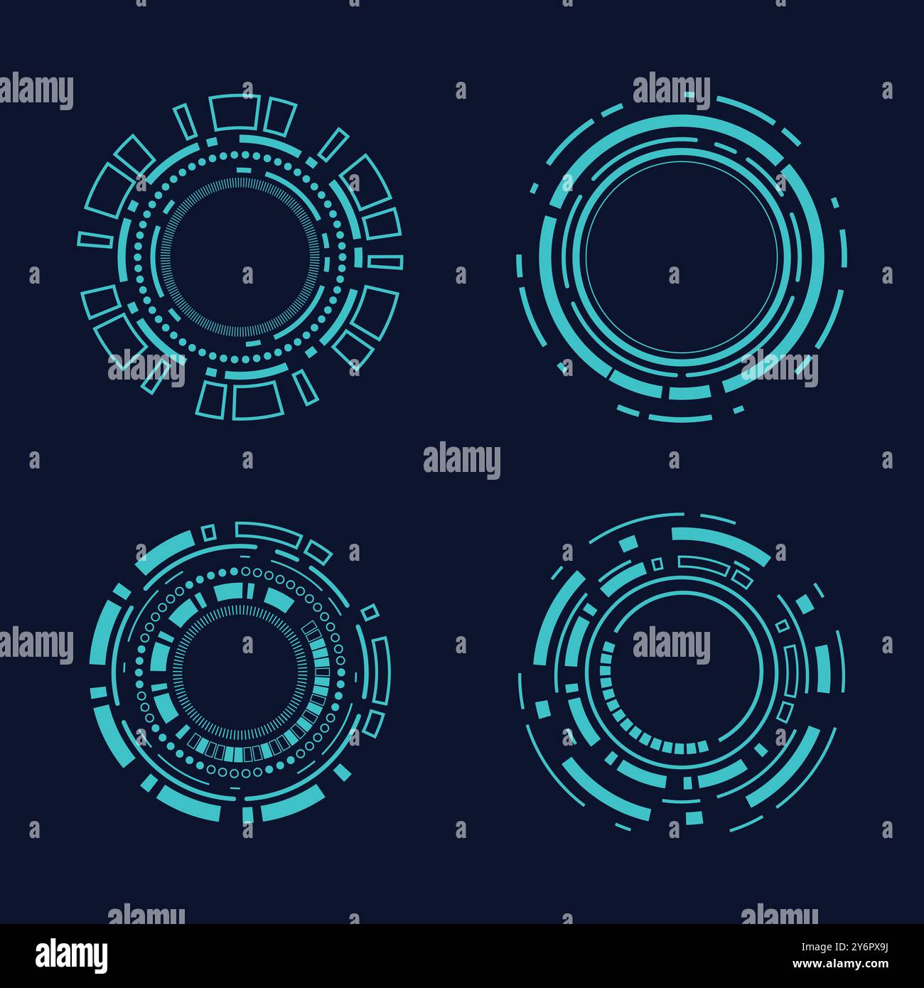 sci fi circle frame modern user interface element Technology futuristic Stock Vector Image & Art ...
