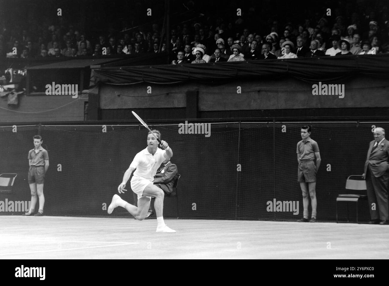 TENNIS PLAYER ROD LAVER WATCHED BY QUEEN AND PRINCESS MARGARET AT ...