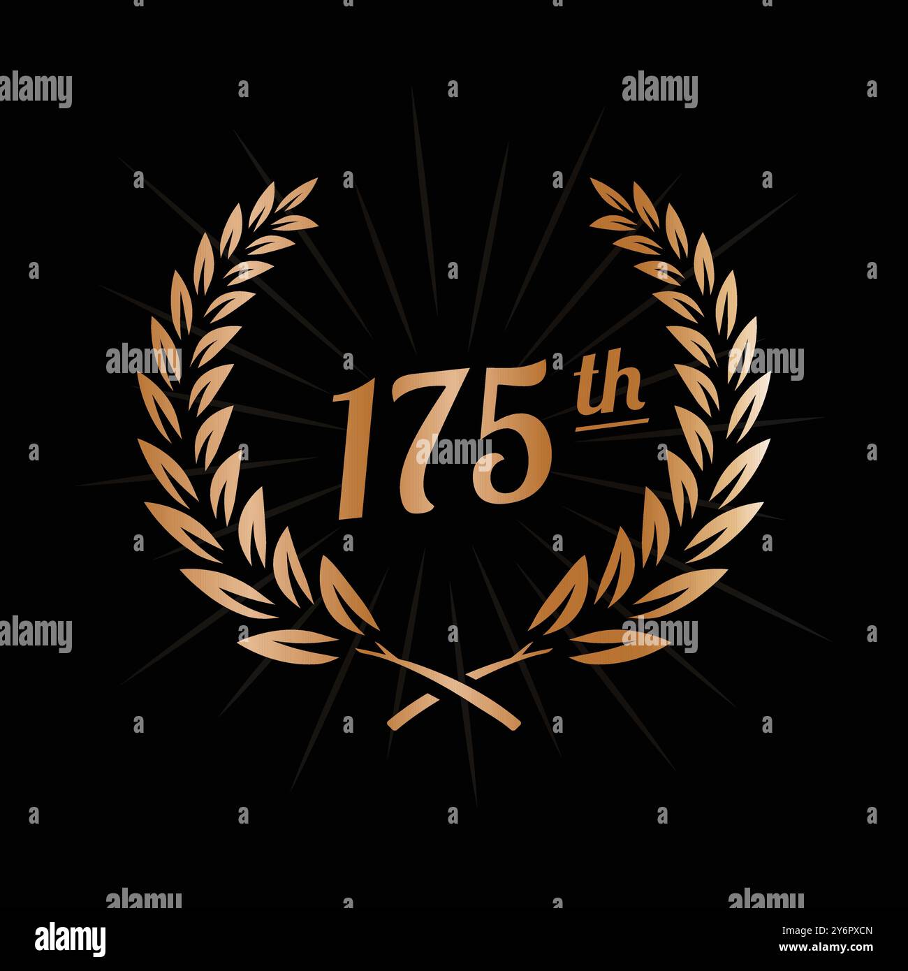 175 years anniversary celebration design template. 175th anniversary logo. Vector and ...