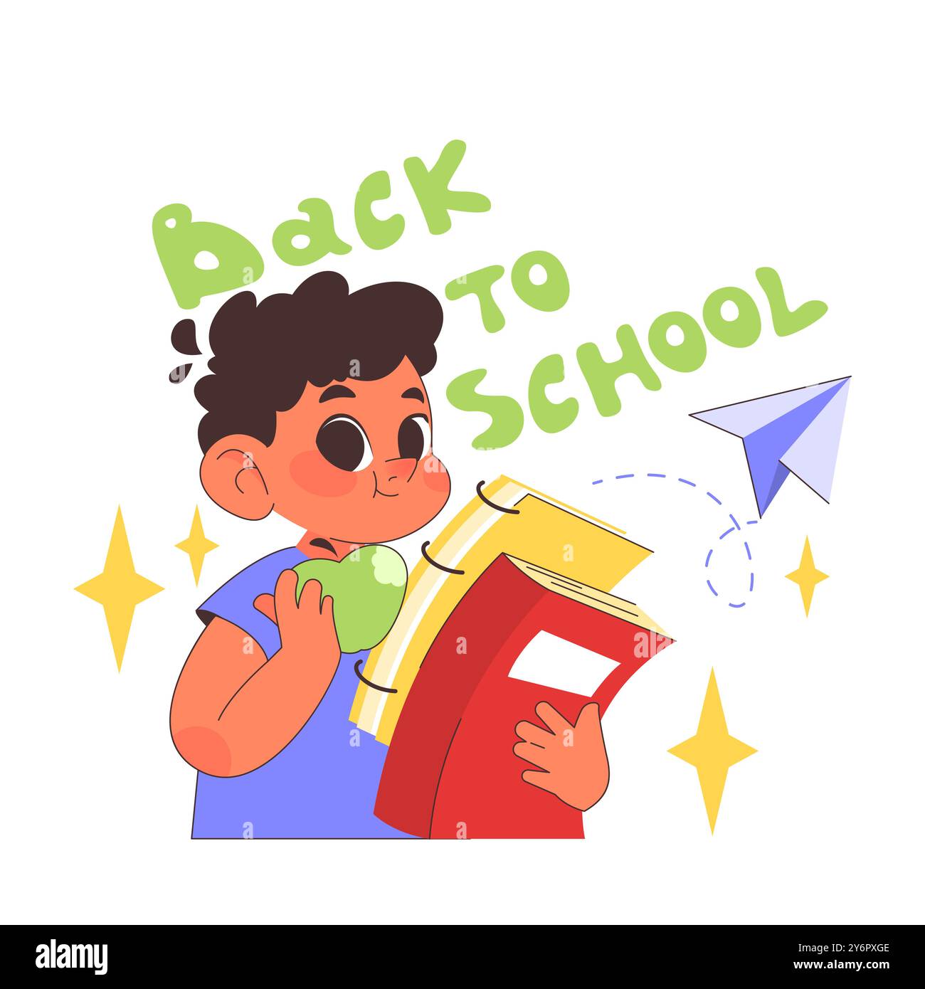 Back to school. Children doing school subject research. Happy boy ...