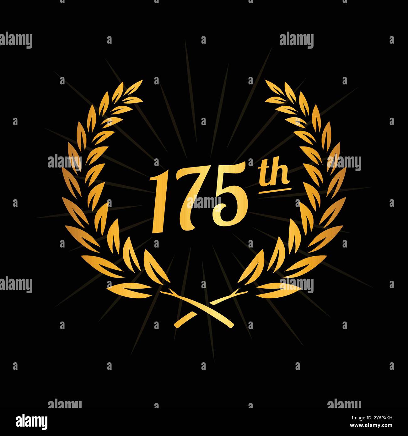 175 years anniversary celebration design template. 175th anniversary logo. Vector and ...
