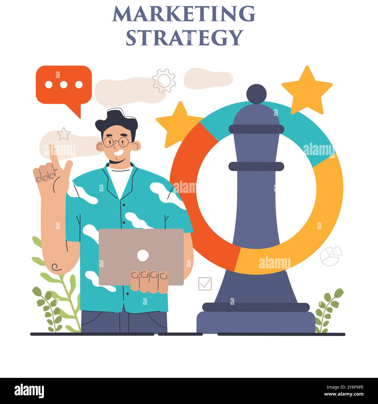 Marketing strategy development. Marketing campaign, commercial project ...