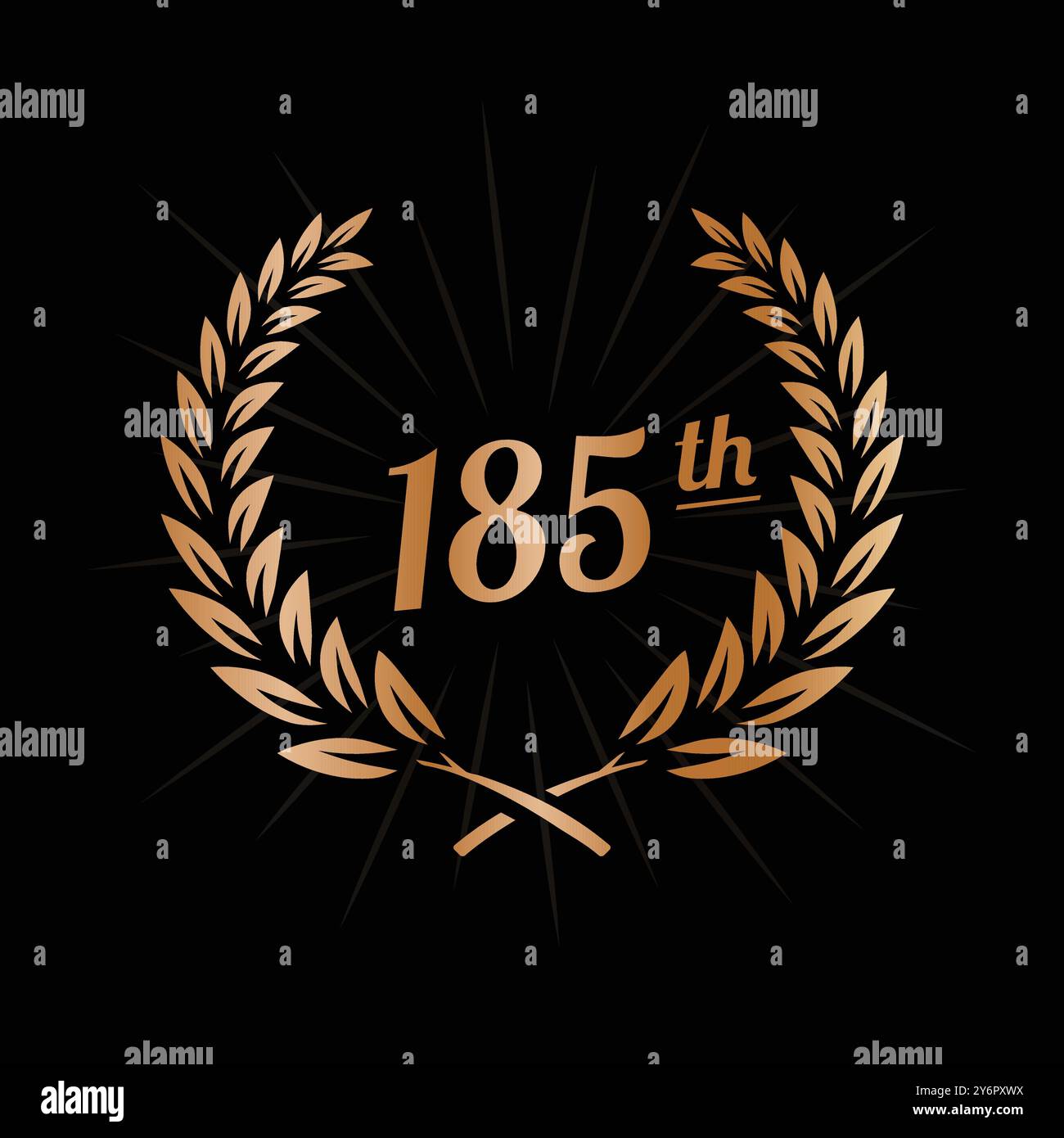 185 years anniversary celebration design template. 185th anniversary ...