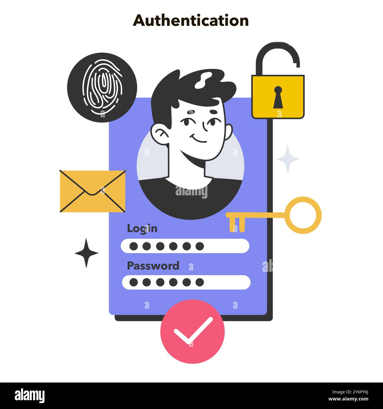 Two step authentication Cut Out Stock Images & Pictures - Alamy
